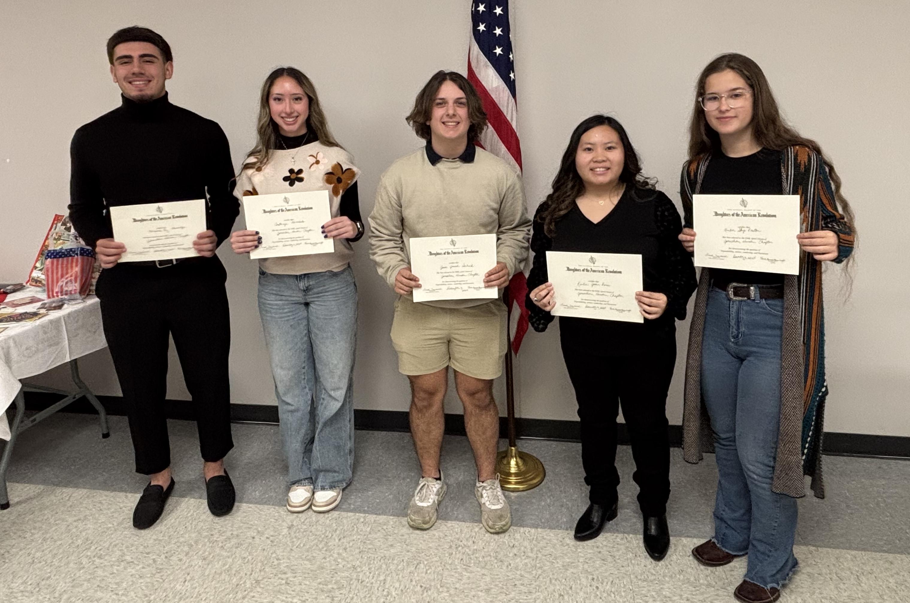 Jonathan Hardin Chapter Recognizes DAR Good Citizen Students ...