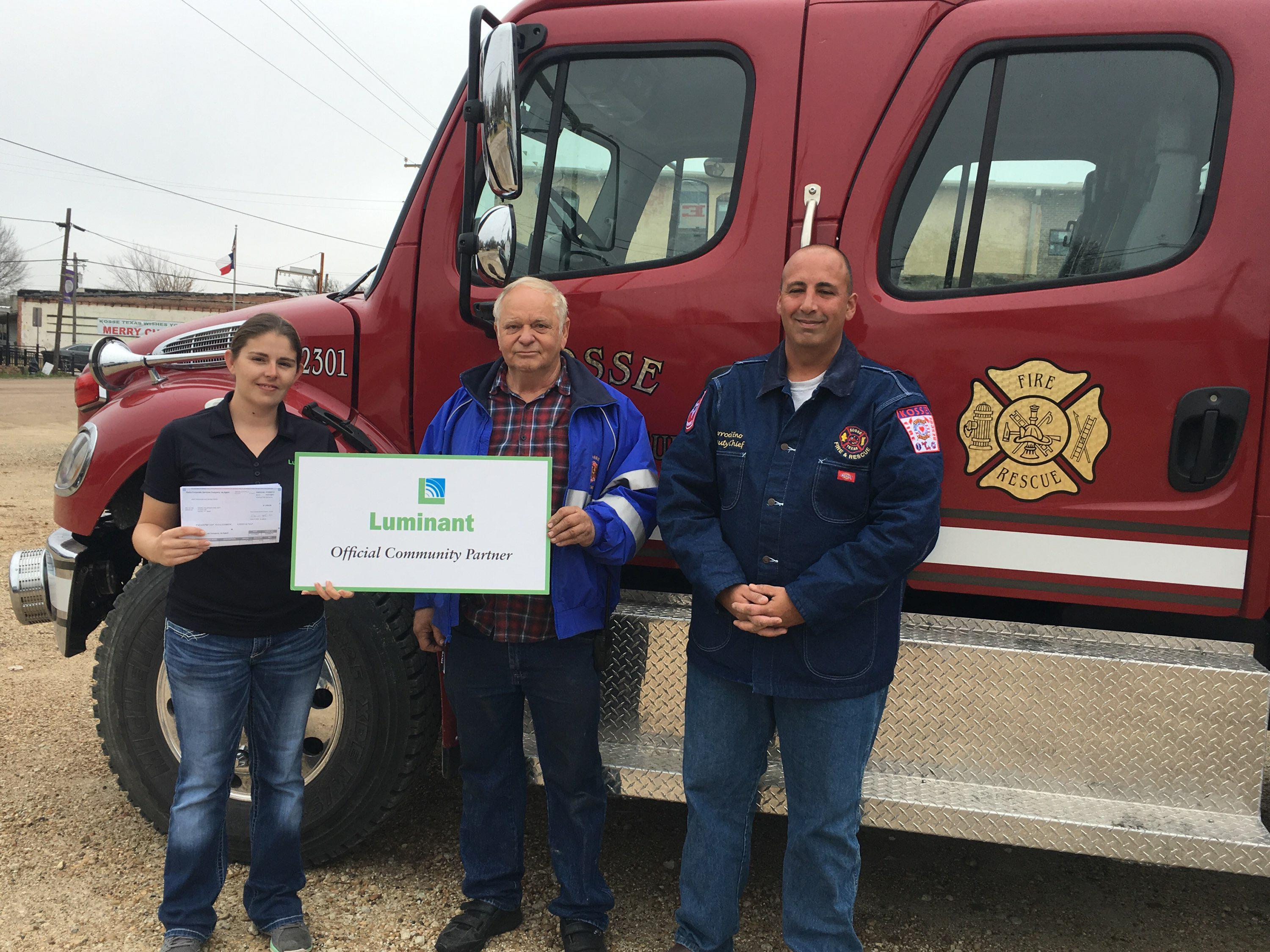 Kosse Volunteer Fire Department Receives Donation | Groesbeck Journal