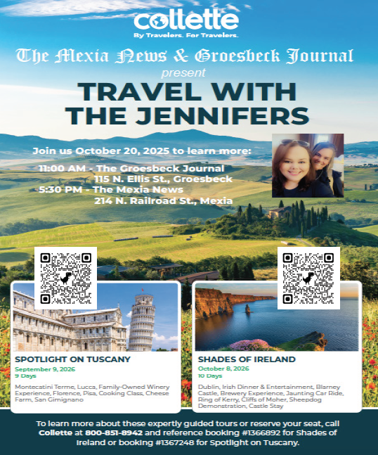 Travel with Us! | Groesbeck Journal